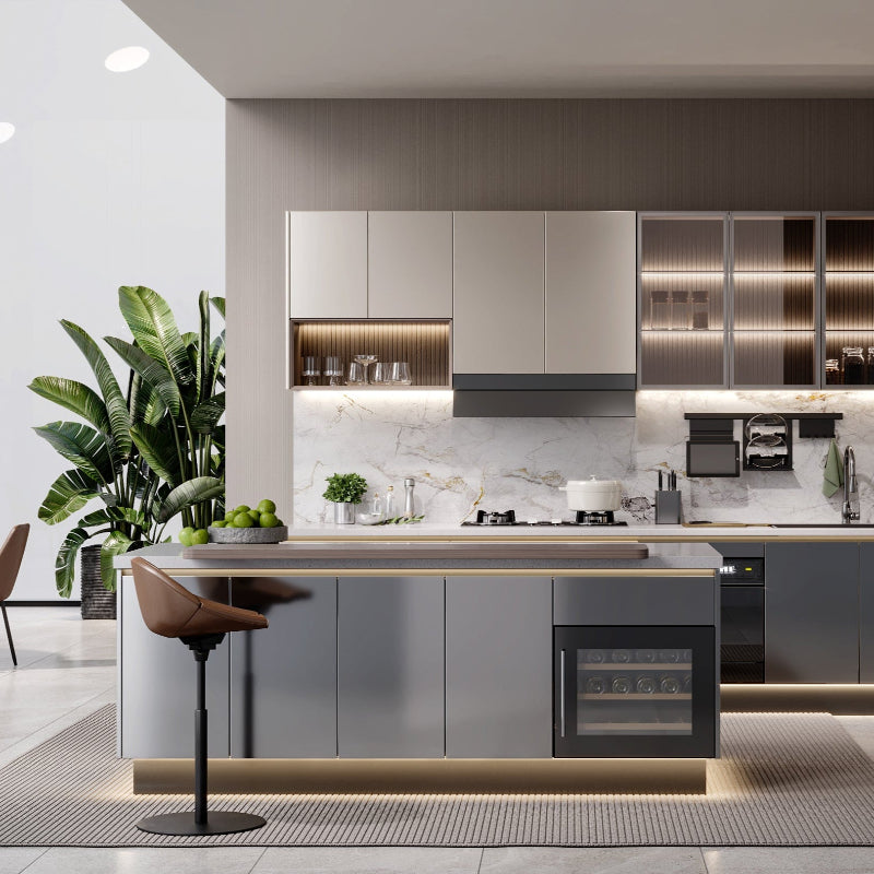 Theme-Based Kitchen Cabinet - Future Industrial - Picket&Rail Custom ...