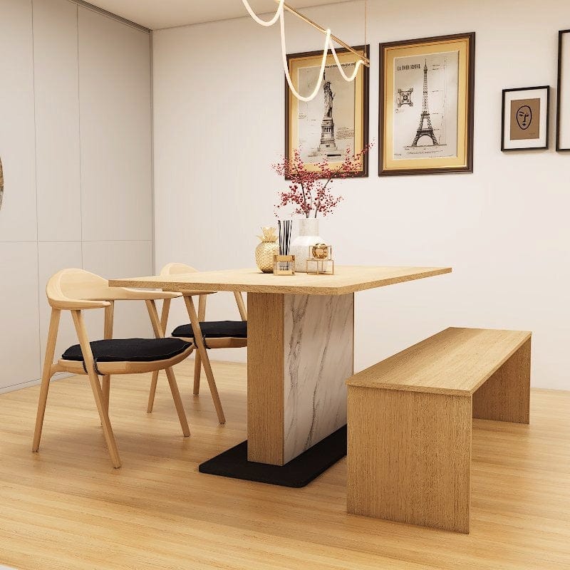 Americana 4/6-Seater Custom Textured-Top Pedestal Dining Table - Picket ...