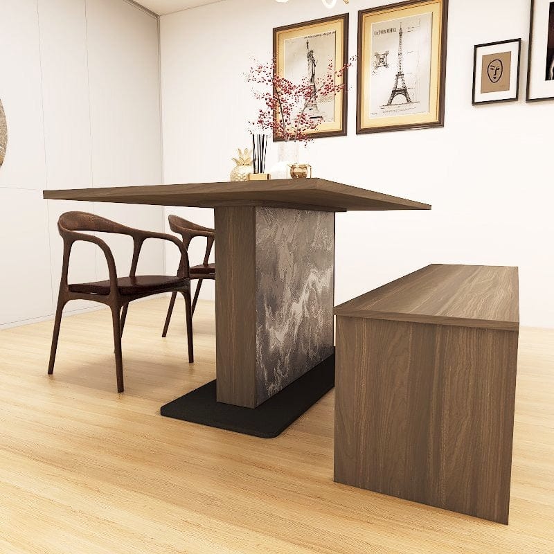 Americana 4/6-Seater Custom Textured-Top Pedestal Dining Table - Picket ...