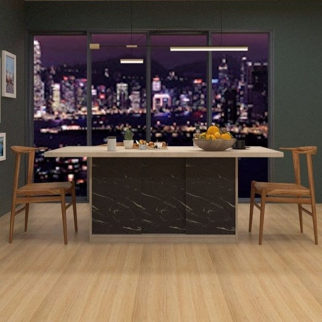 #1 4/6-Seater Custom Textured-Top Storage Dining Table - Picket&Rail ...