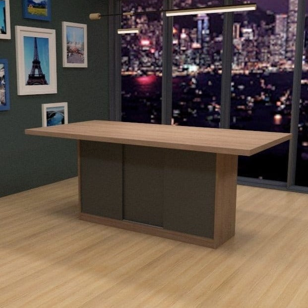 #1 4/6-Seater Custom Textured-Top Storage Dining Table - Picket&Rail ...