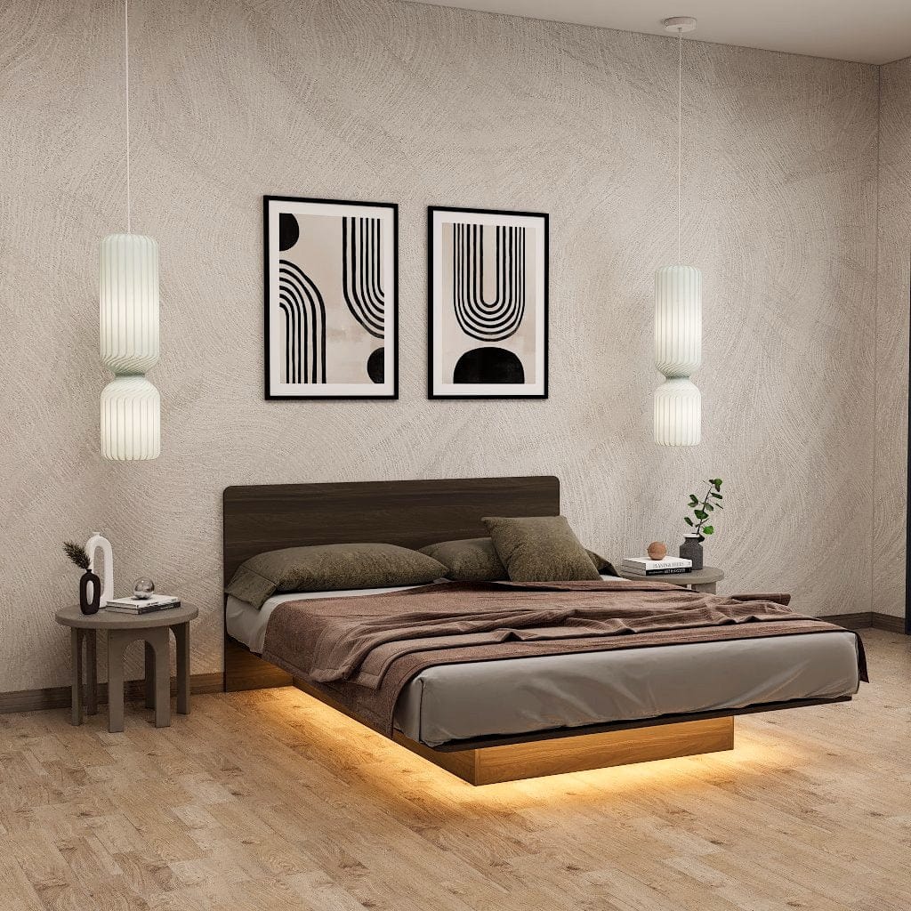 Floating Low Platform Bed Frame - Queen / King - New - P&R Custom ...