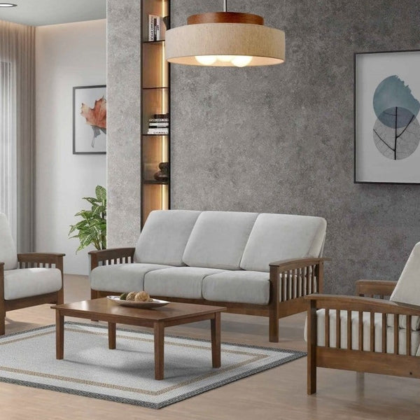 #1 Michigan 3-Seater Solid Wood Frame Fabric Upholstered Sofa (IT819LC ...