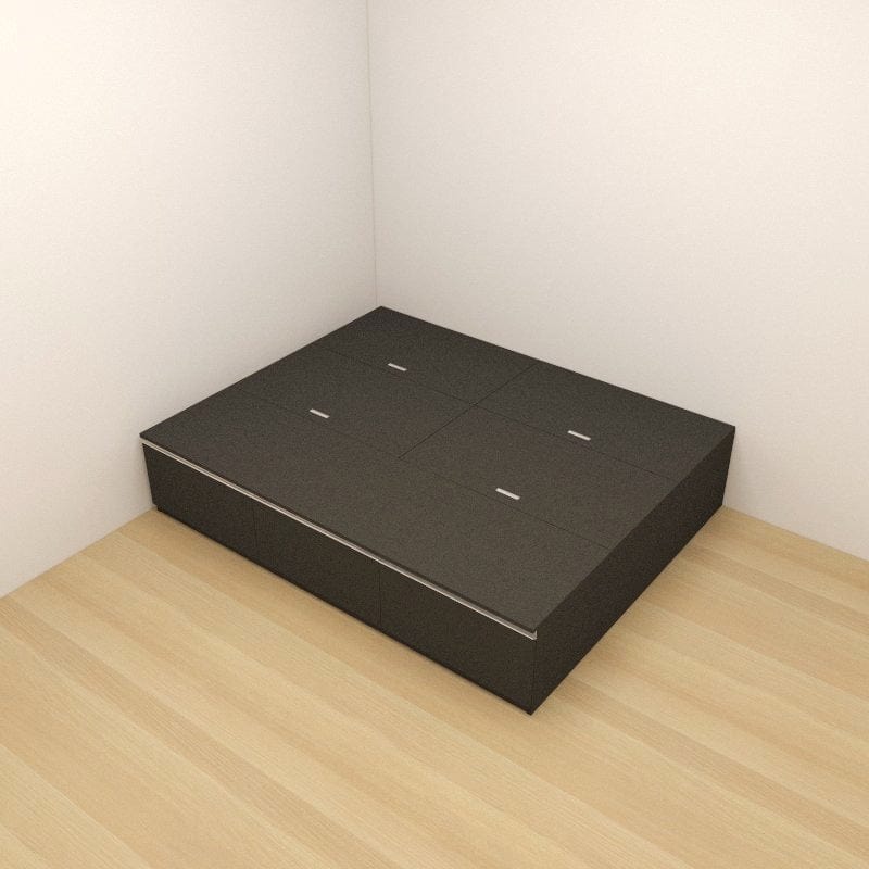 Tatami Platform Storage Bed Queen Size 3-Drawer 4-Top Swing Door ...