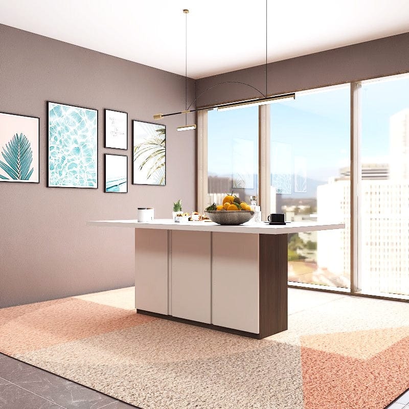 Americana Scratch Proof Custom Dining Table - Storage Base with Swing ...