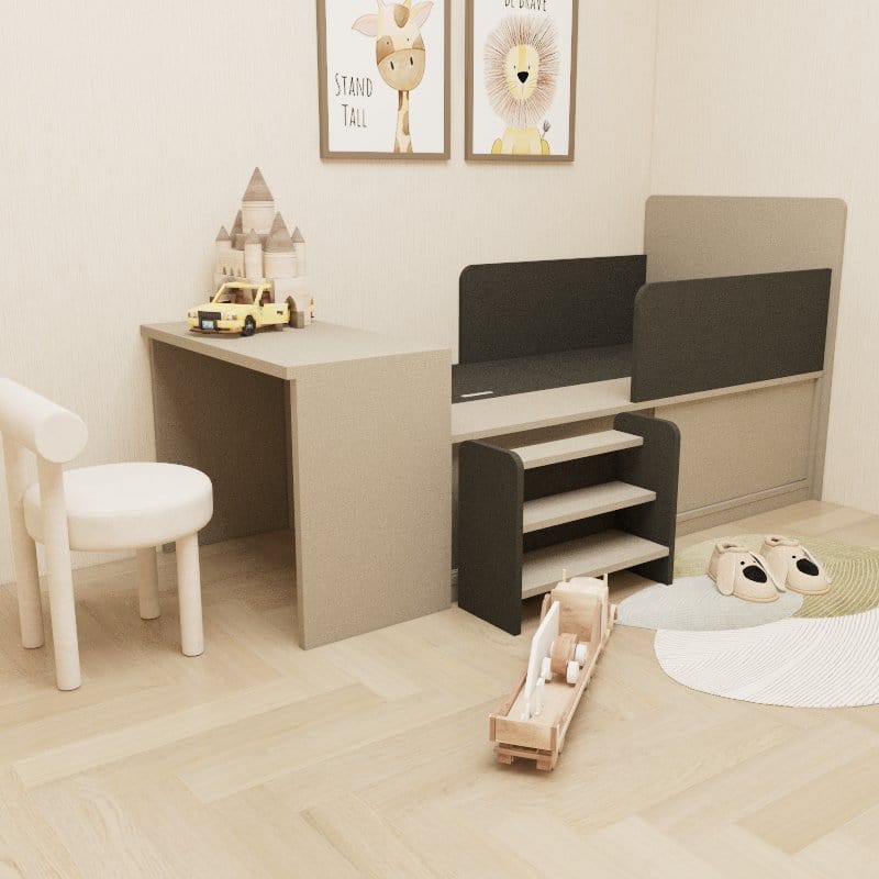 Custom Kids & Toddler Tatami Sliding Door Storage Bed with Table & Ste ...