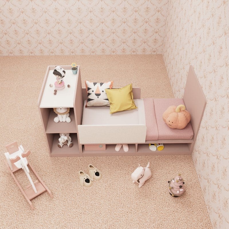 Custom Kids & Toddler Tatami Storage® Platform with Companion Cabinet ...