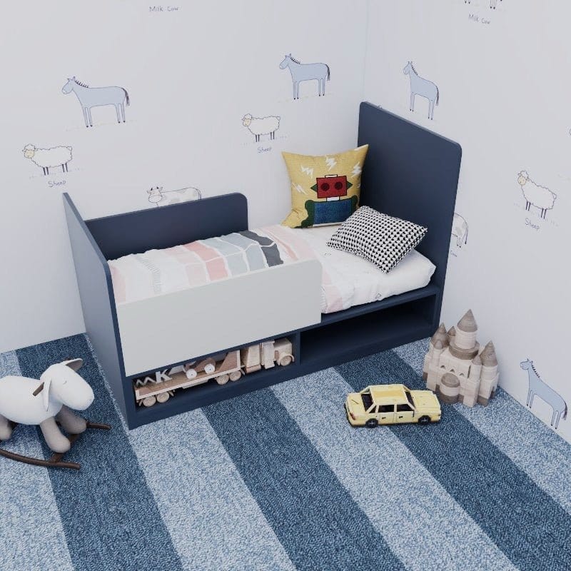 Custom Kids & Toddler Tatami Storage® Platform Bed with Side Guards (T ...