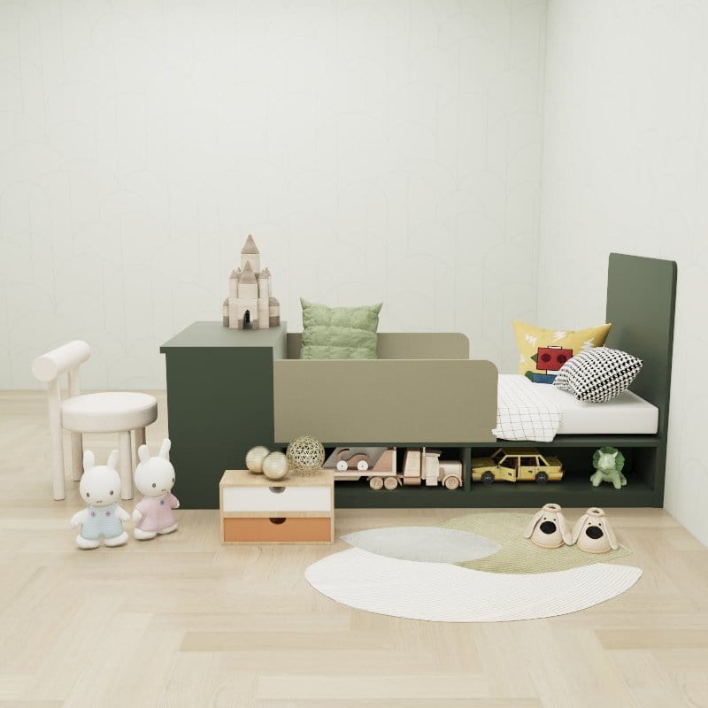 Custom Kids & Toddler Tatami Storage® Platform Bed with Study (TSB9 ...