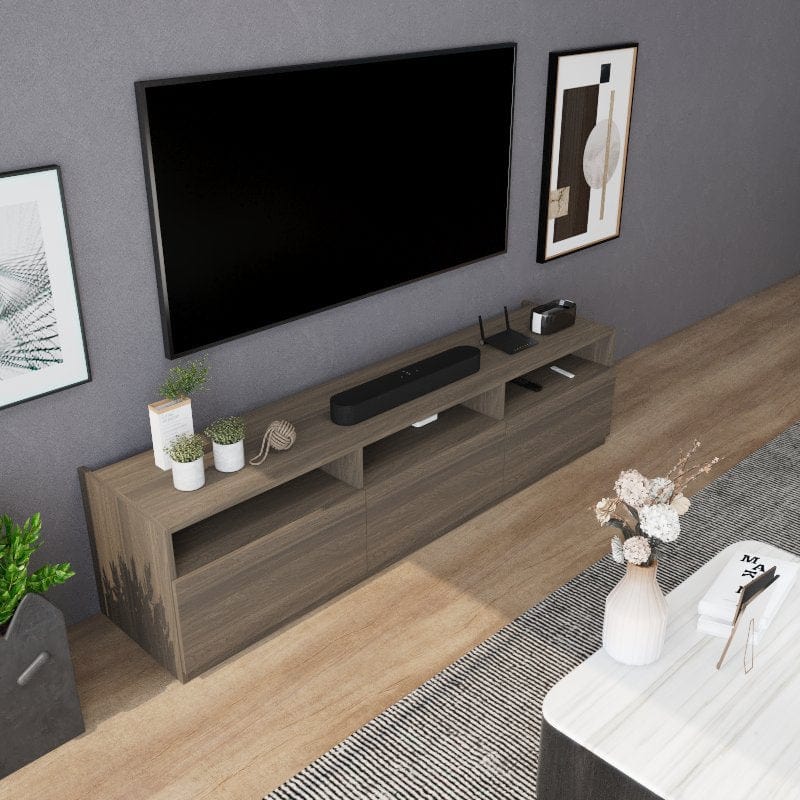Custom Minimalist Design 1.5m to 2m TV Console with Storage -T3 ...