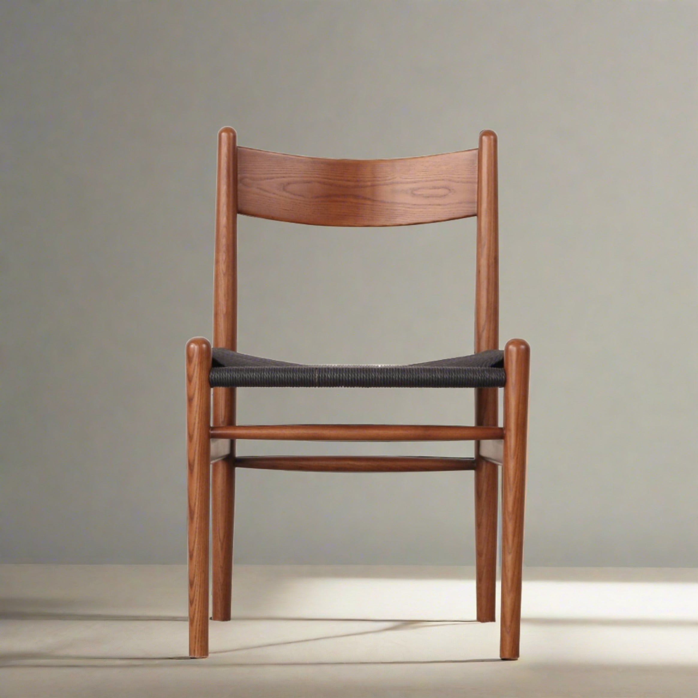 Custom Solid Oak Wood Dining Chair with Woven Paper Cord Seat- Apex Ch - Picket&Rail Custom ...