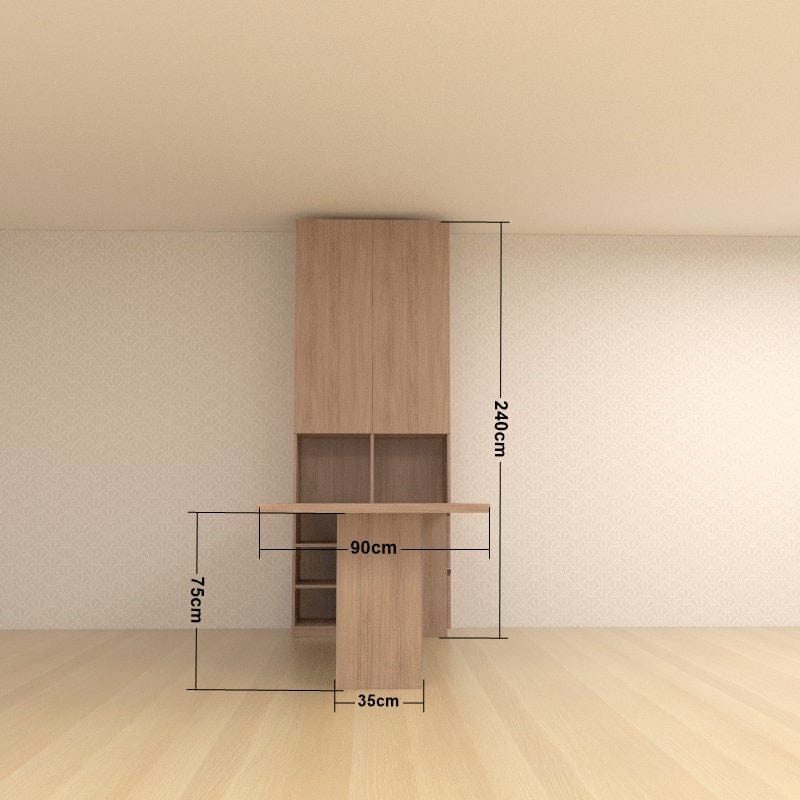 Custom Textured-Top Dining Table with Storage & Extended Full-Height S ...