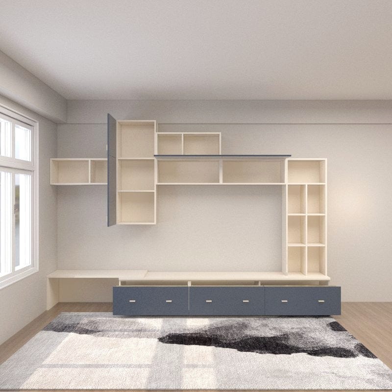 Customized Feature Wall TV Console Set (TV10) - Picket&Rail Custom ...