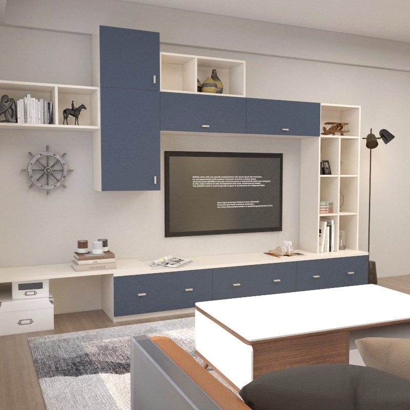 Customized Feature Wall TV Console Set (TV10) - Picket&Rail Custom ...