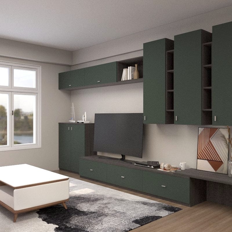 Customized Feature Wall TV Console Set (TV11) - Picket&Rail Custom ...