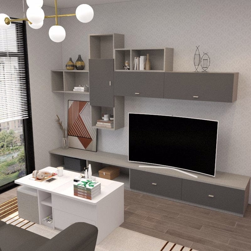 Customized Feature Wall TV Console Set (TV4) - Picket&Rail Custom Sofas ...