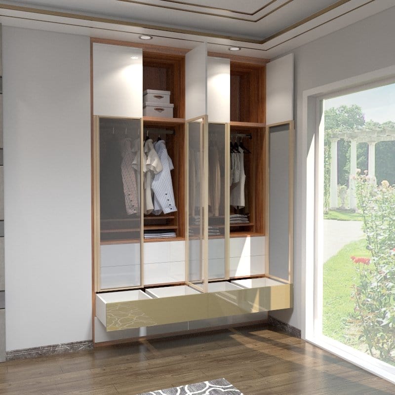 Customized Wardrobe Phantom Series 3 High Gloss Sliding Door Wardrobe ...