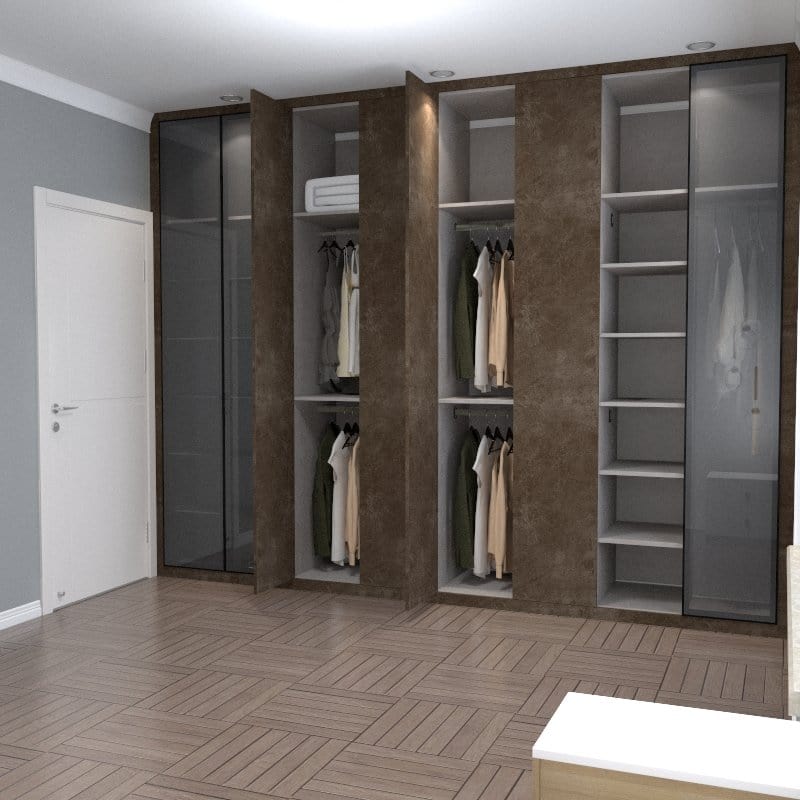 Customized Wardrobe Rock Series 3 Swing Door Wardrobe - Picket&Rail ...
