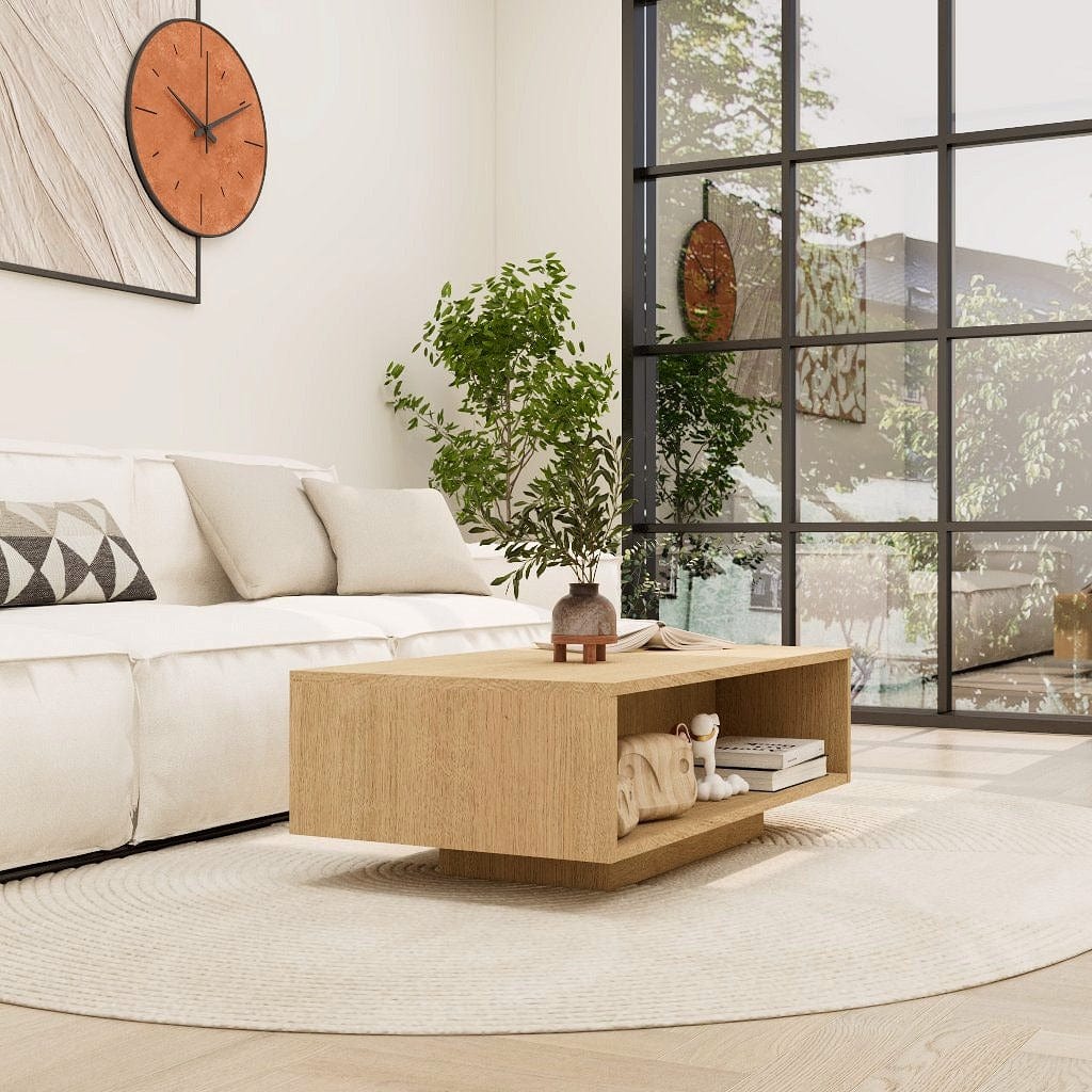 Floating Low Coffee Table - Customizable - 100cm x 55cm to 120cm x 70c ...