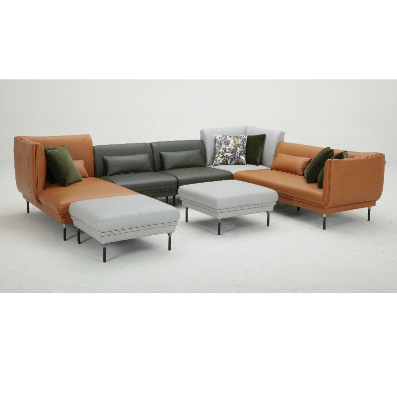 KUKA #KF.039 Full Top grain Leather Sofa (1.5/Corner-Seater, Chaise Lo ...