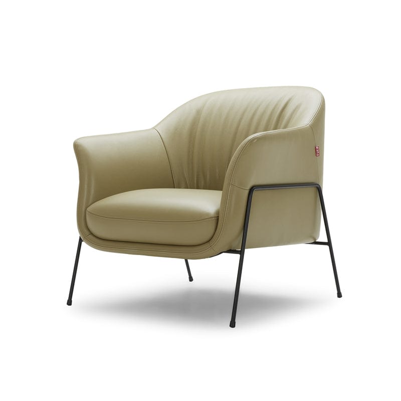 KUKA Lounge Arm Chair KF.A012 - Full Top Grain Leather/Fabric - Picket ...