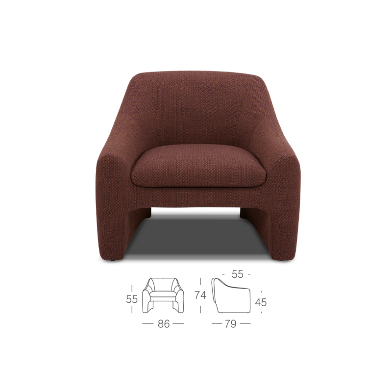 KUKA Lounge Arm Chair KF.A1185 - Full Top Grain Leather/Fabric - Picket ...