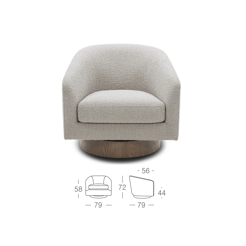 KUKA Lounge Swivel Chair KF.A1079B - Full Top Grain Leather/Fabric ...