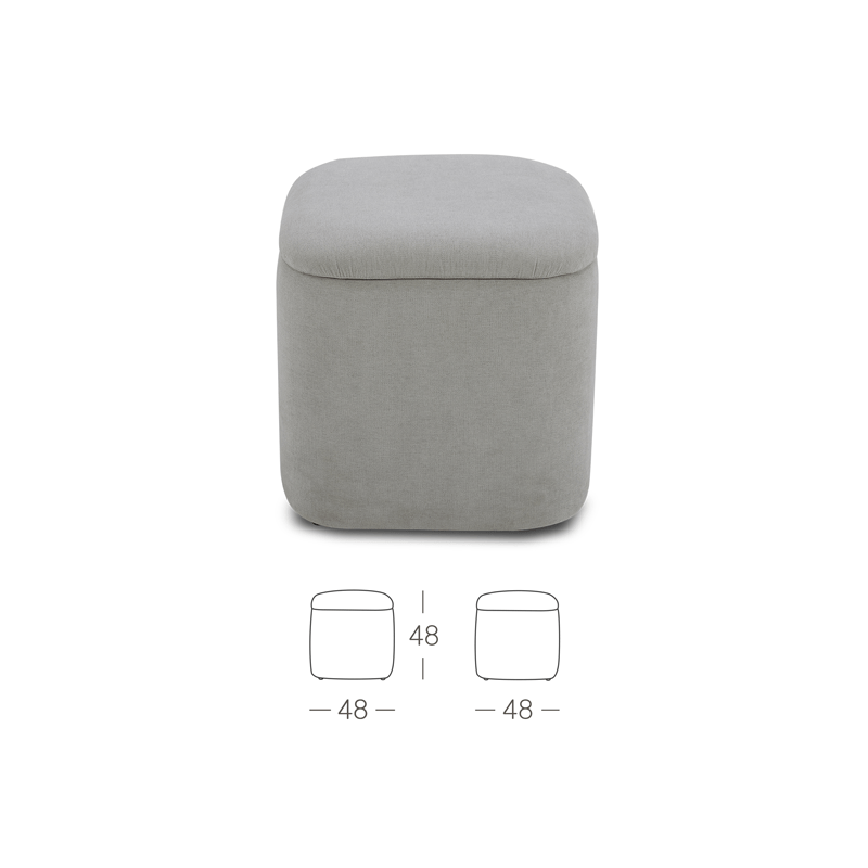 KUKA Ottoman Chair with Storage KF.D012 - Fabric - Picket&Rail Custom ...