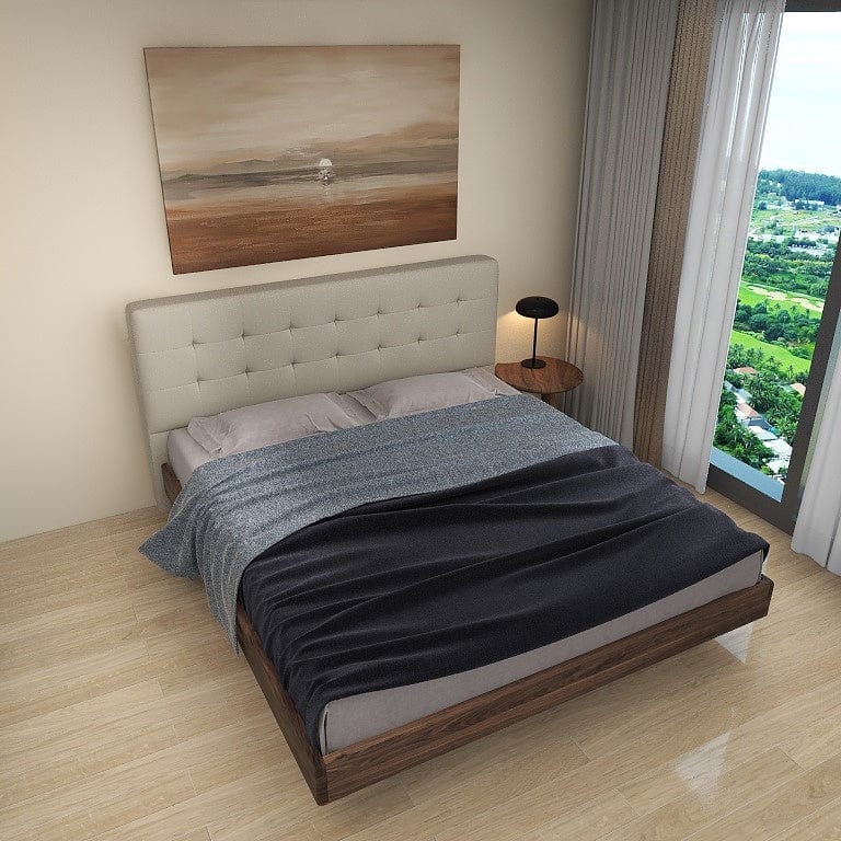 Norya Wooden Bed Series - Solid Wood American Walnut (NCB18) - P&R ...