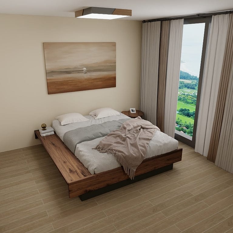 Norya Wooden Bed Series - Solid Wood American Walnut (NCP15A1) - P&R ...