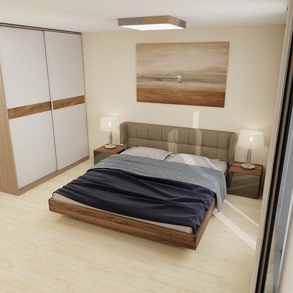 Norya Wooden Bed Series - Solid Wood American Walnut (NCR18136) - P&R ...