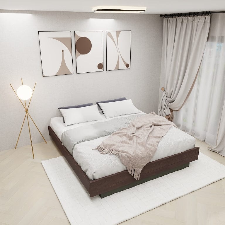 Norya Solid Wood Queen Size Bed - Solid European Red Oak (RCP18A1 ...