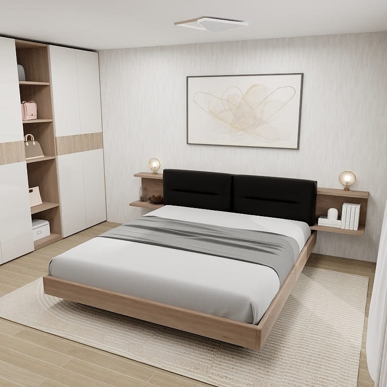 Norya Wooden Bed Series - Solid Wood European White Oak (XCF18N2) - P&R ...