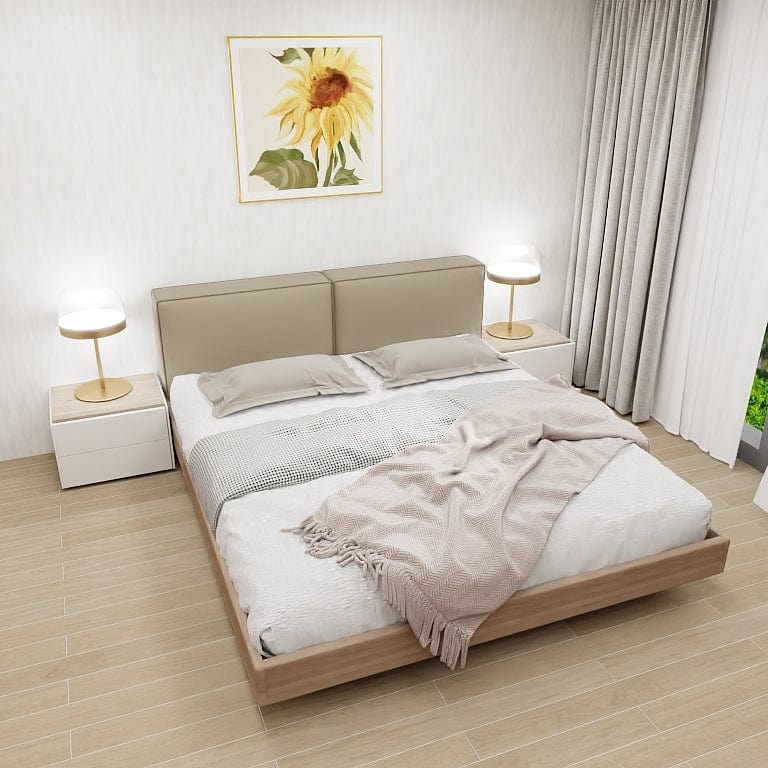 Norya Wooden Bed Series - Solid Wood European White Oak (XCQ18N) - P&R ...