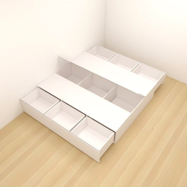 Tatami Queen Storage Bed 6-Drawer 3-Top Swing Door - Assorted Colors ...