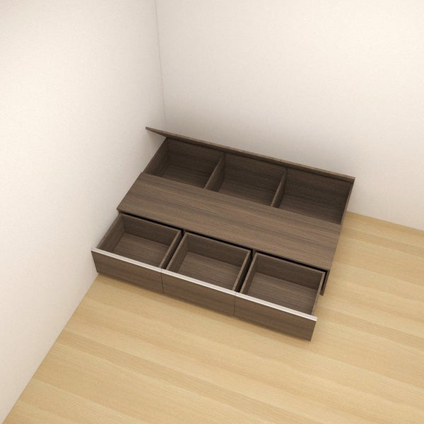 Tatami Single Storage Bed 3-Drawer 3-Top Swing Door - Assorted Colors ...